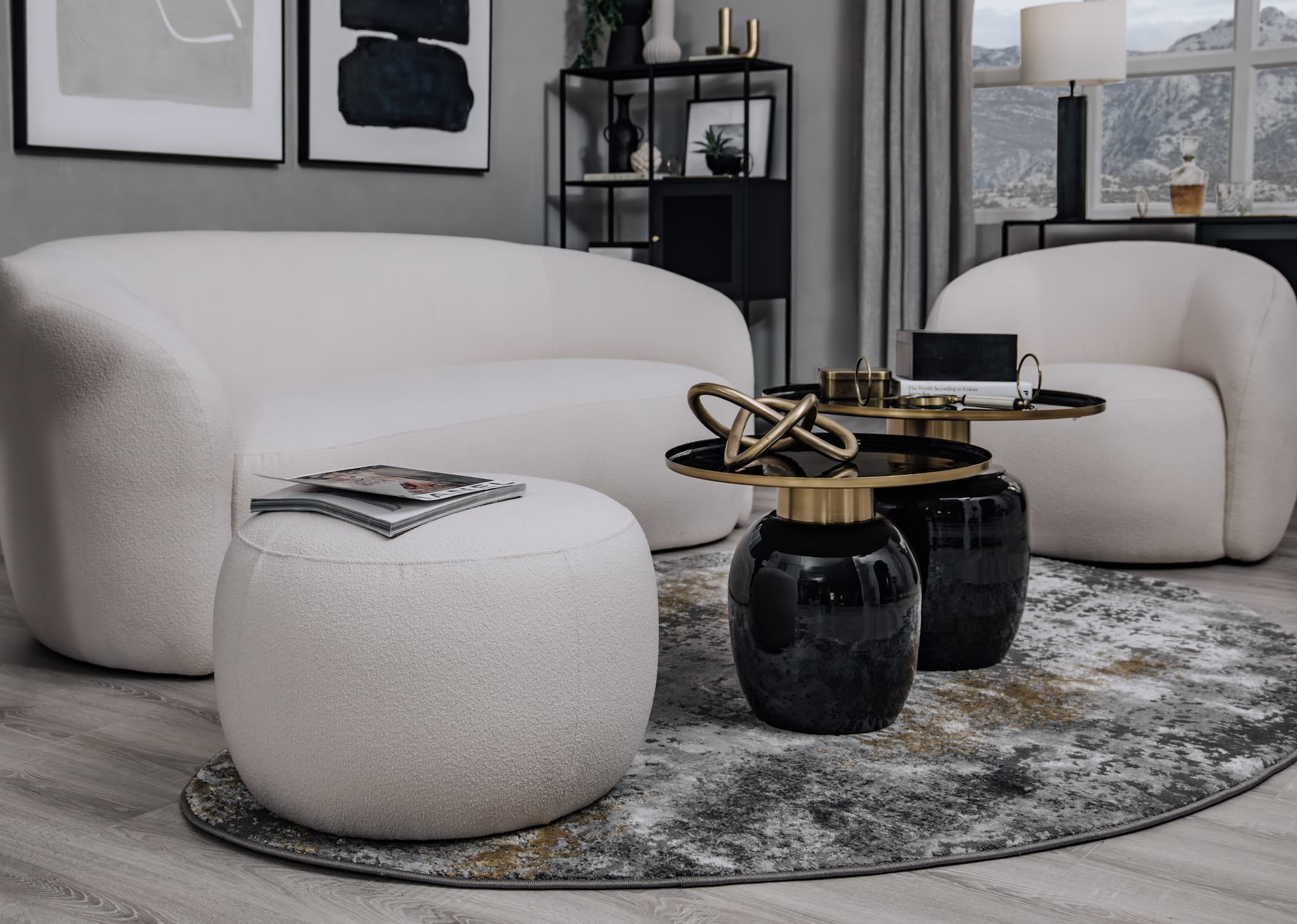 How To Style Poofer Stool In Living Room – Jayee Home